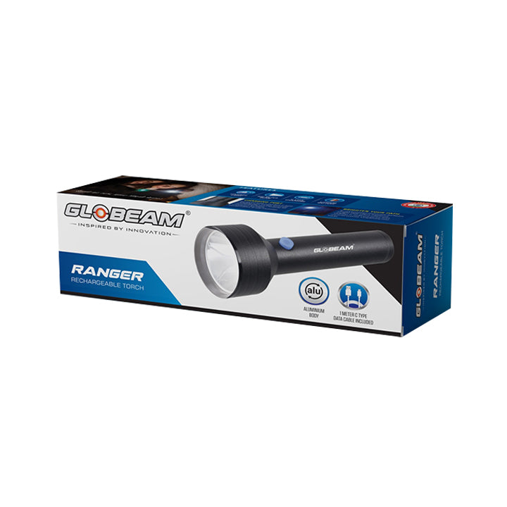 Ranger Rechargeable Torch – High-Brightness LED Flashlight | Globeam India